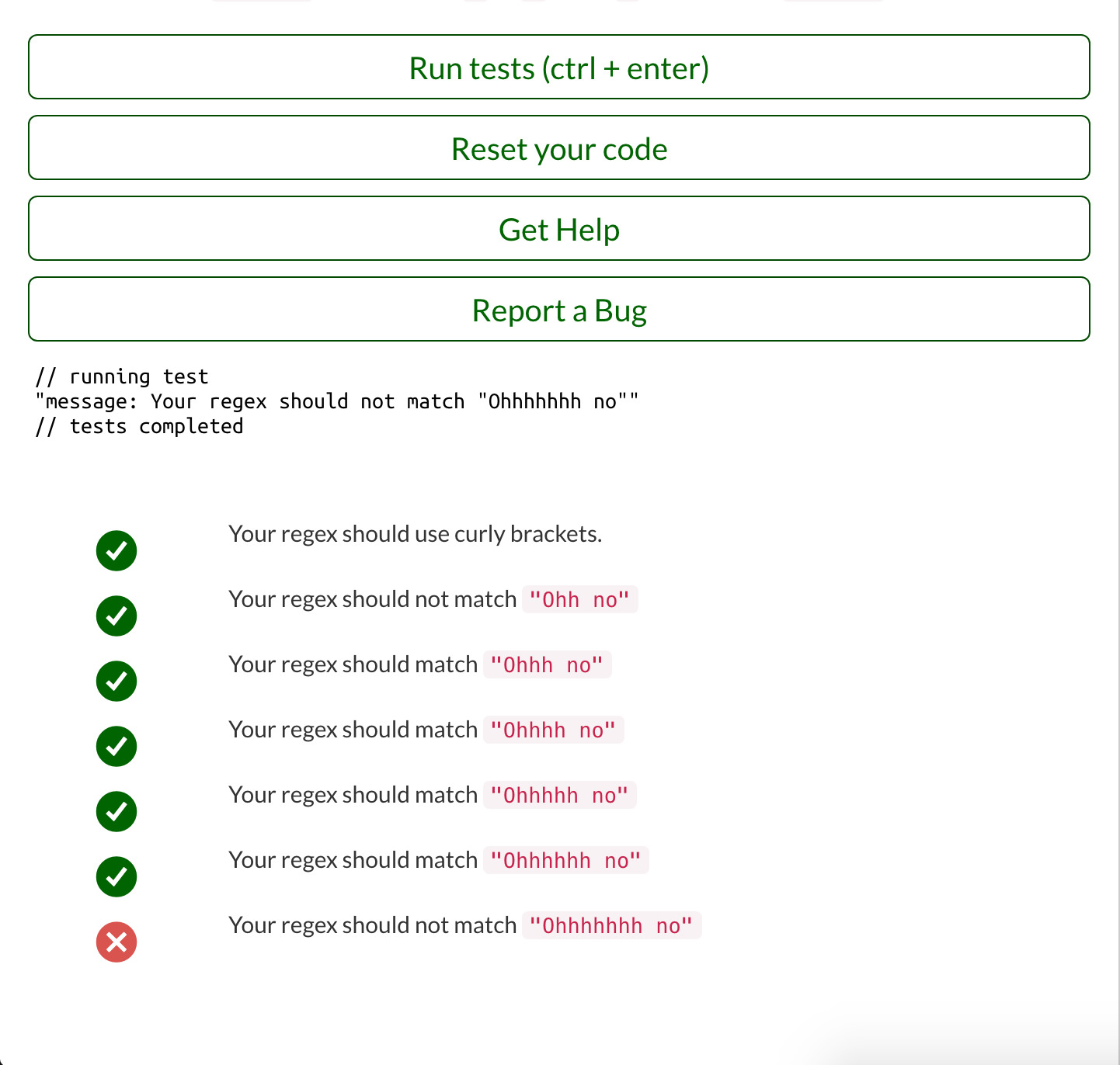 Beta Possibly Unfit Test Case In Regular Expression Challenge · Issue 16450 · Freecodecamp