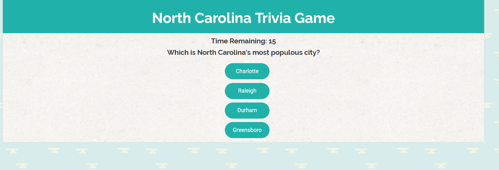 GitHub - ppreyer/trivia-advanced: A time based trivia game featuring ...