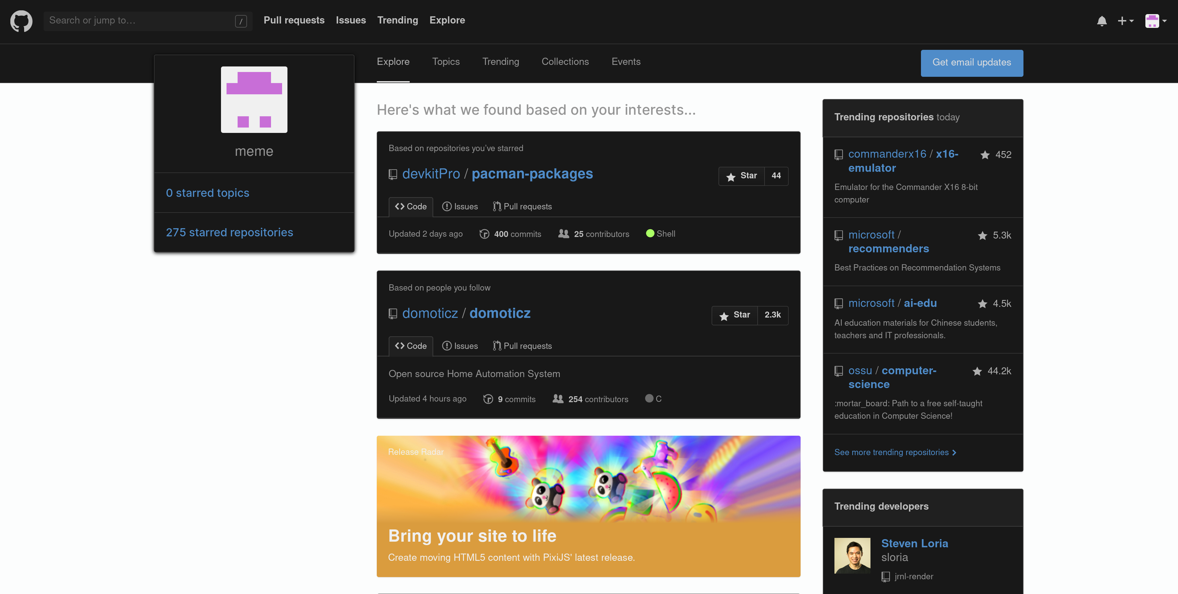 GitHub Explore background is white · Issue #1000 · StylishThemes/GitHub-Dark · GitHub