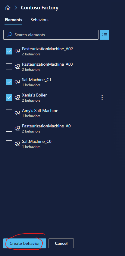 Multiselecting elements and clicking 'Create behavior' crashes app · Issue #343 · microsoft/iot ...