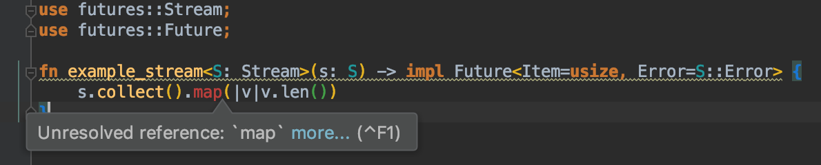 Futurestreamcollect Breaks Autocompletion And Makes False Positive Unresolved Reference 