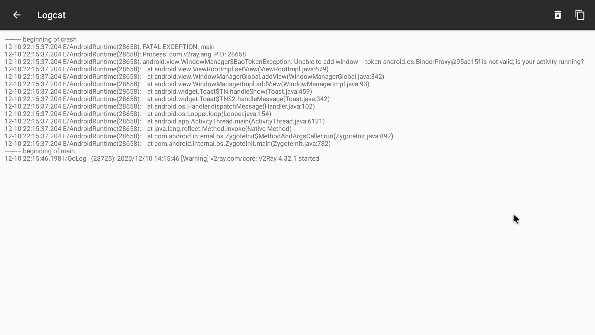 点击测试真连接就崩溃！！ · Issue #782 · 2dust/v2rayNG · GitHub