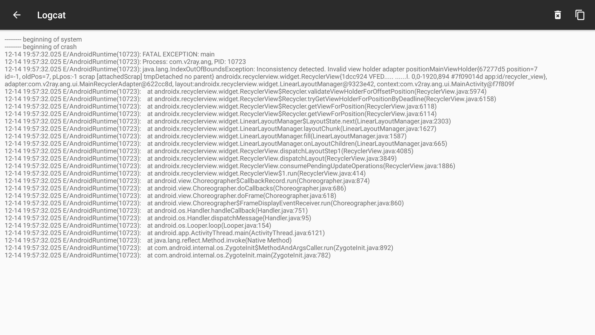 点击测试真连接就崩溃！！ · Issue #782 · 2dust/v2rayNG · GitHub