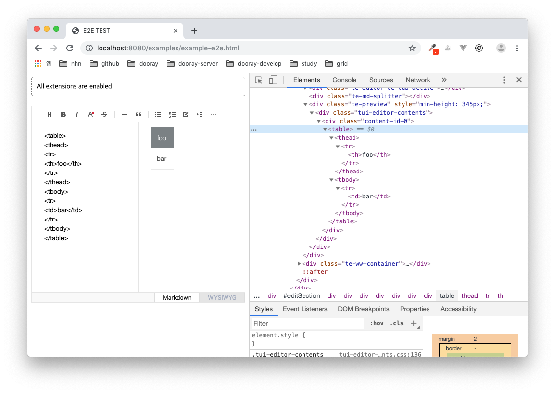 extTable throws exception in markdown mode · Issue #587 · nhn/tui.editor · GitHub