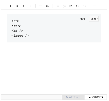 The data-tomark-pass property remains when changing Markdown to WYSIWYG ...