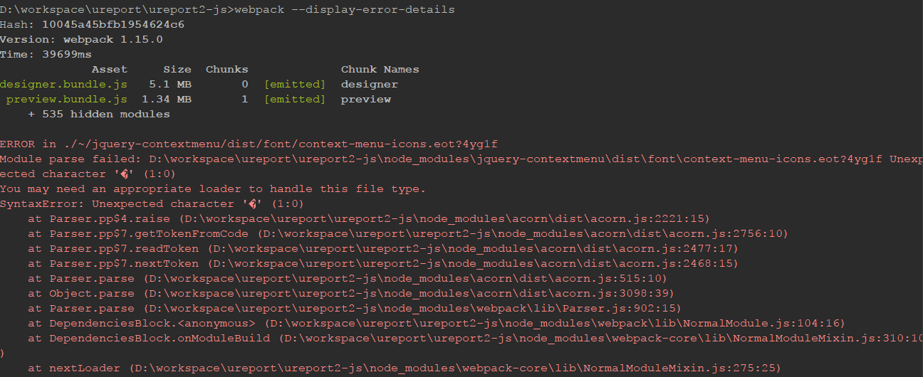 重新打包ureport-js报错 · Issue #54 · youseries/ureport · GitHub