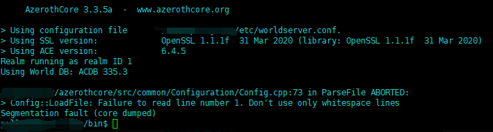 worldserver can't run · Issue #5725 · azerothcore/azerothcore-wotlk · GitHub