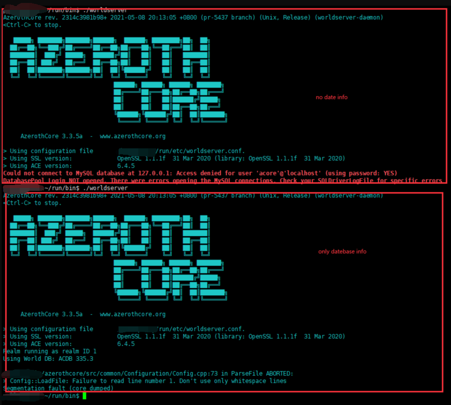 worldserver can't run · Issue #5725 · azerothcore/azerothcore-wotlk · GitHub