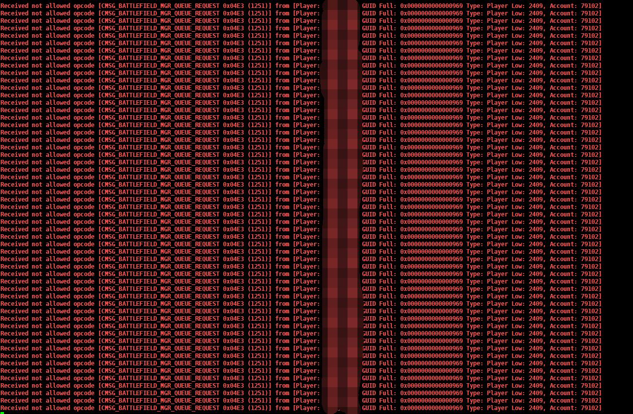 Console error messages 2 · Issue #6786 · azerothcore/azerothcore-wotlk · GitHub