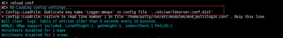 Reload Conf Report Error · Issue 6806 · Azerothcoreazerothcore Wotlk · Github