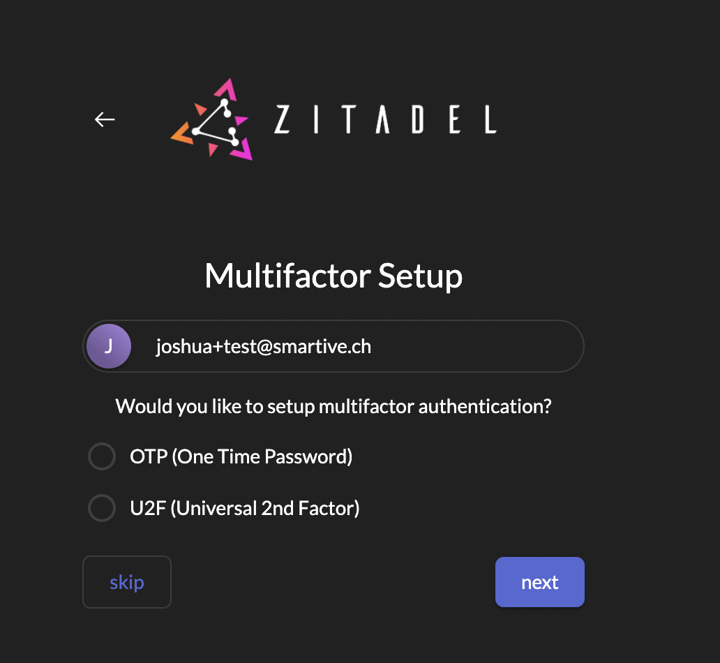Multifactor Setup UX failure · Issue #2412 · zitadel/zitadel · GitHub