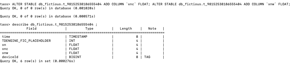 If multiple SQL statements are executed consecutively to delete multiple columns, only the first ...