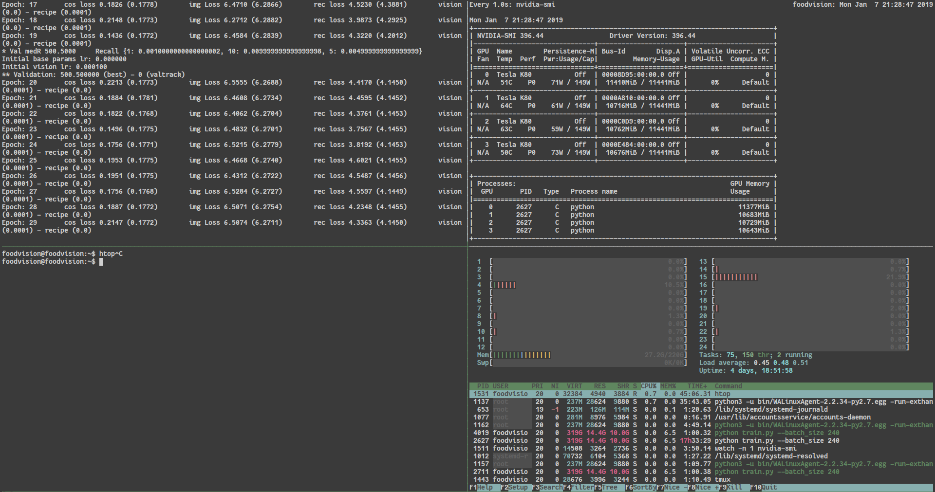 Training Model With Batch Size 40 · Issue 14 · Torralba Labim2recipe Pytorch · Github