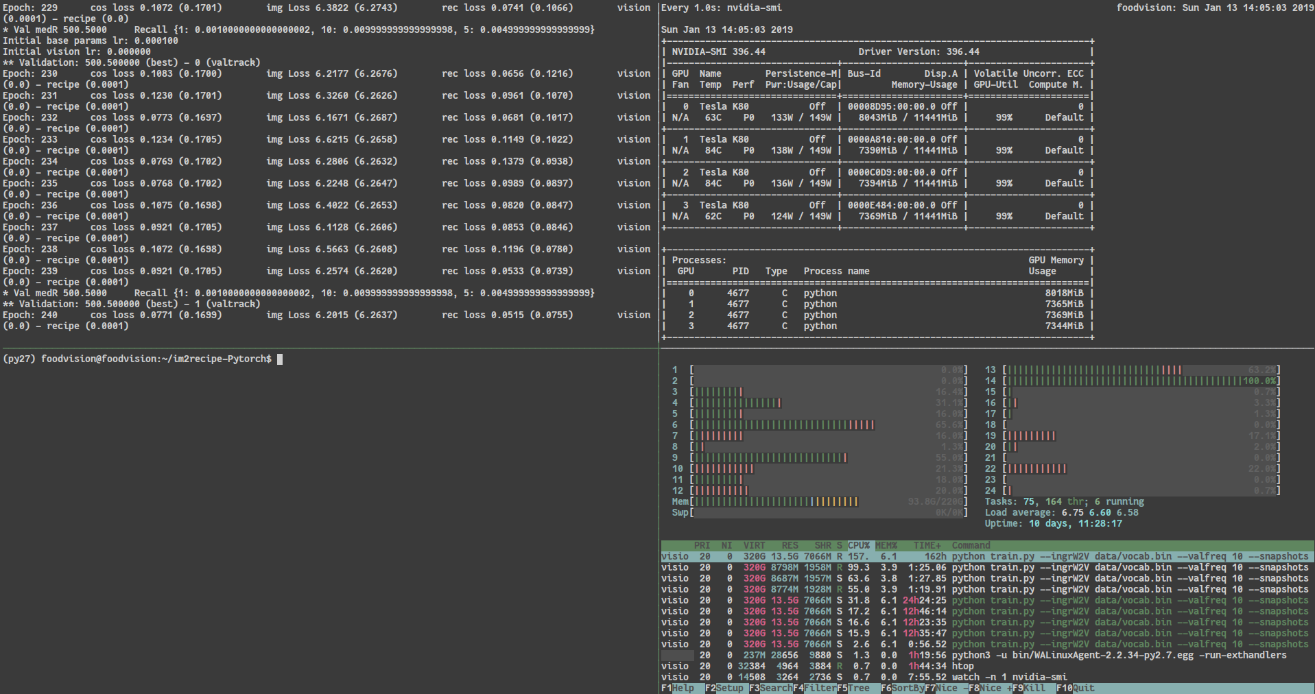 Training model with batch size 40 · Issue #14 · torralba-lab/im2recipe-Pytorch · GitHub