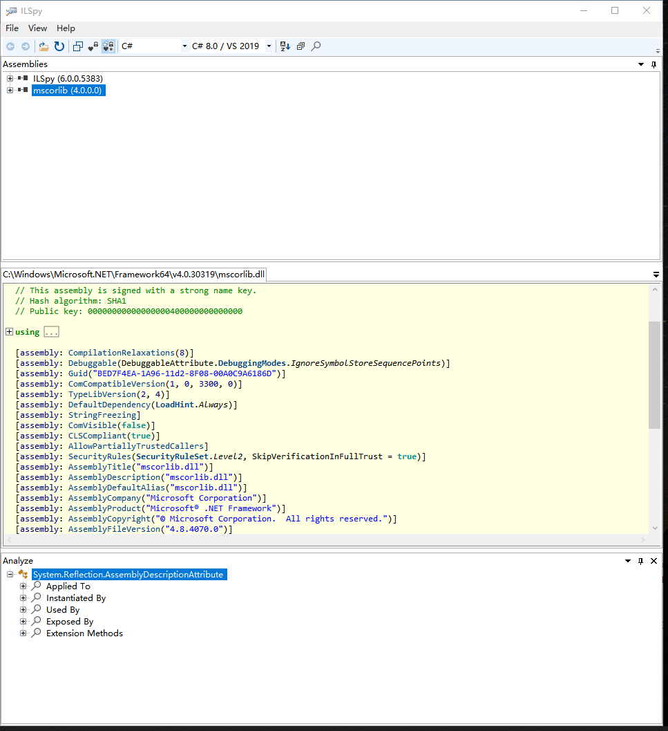 Analyze tab is no longer visiable by default in master · Issue #1803 · icsharpcode/ILSpy · GitHub