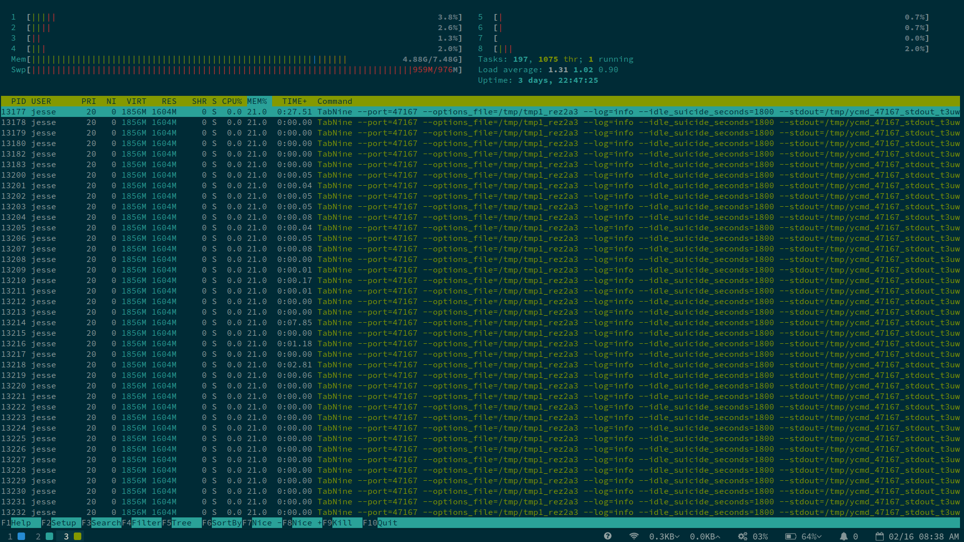 tabnine ram usage is too high · Issue #166 · codota/TabNine · GitHub