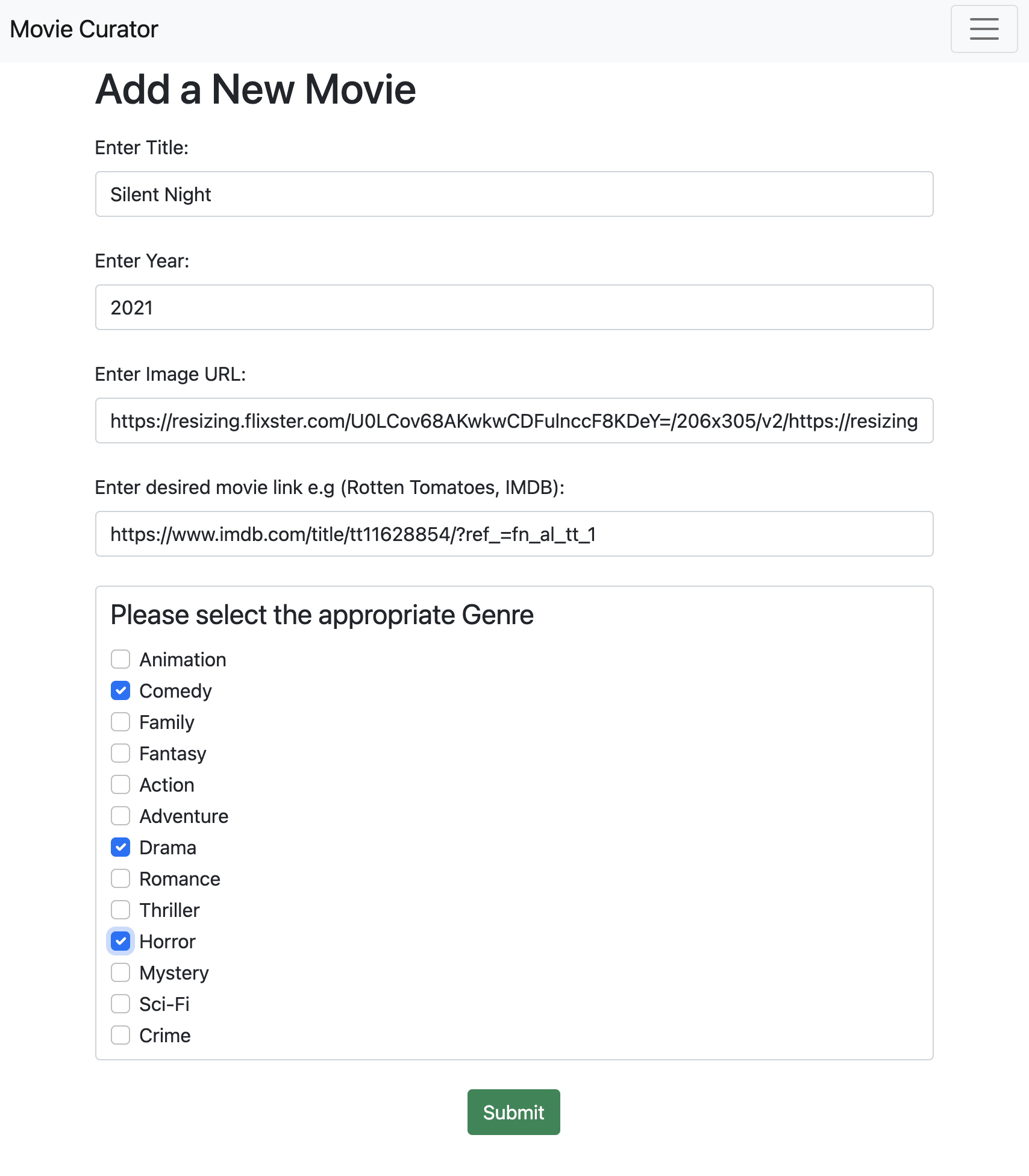 GitHub - alexpaul/Movie-Curator: Movie Curator is a Web Application that allows you to Create ...