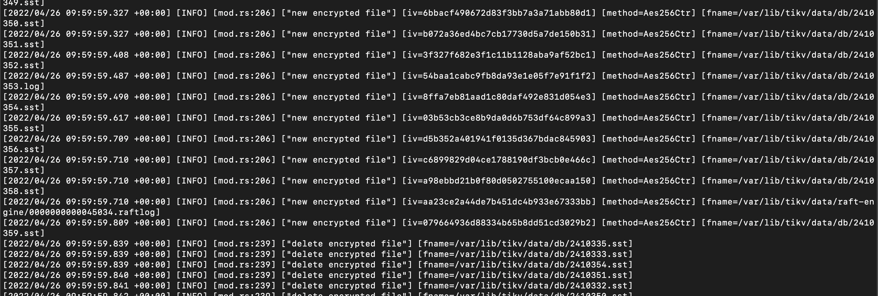 encryption: redundant log exist · Issue #12462 · tikv/tikv · GitHub