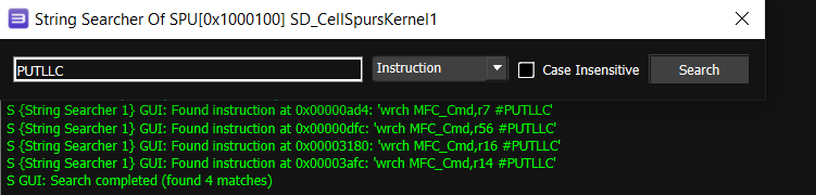 GUI Utilities: Implement instruction searching in PS3 memory, PPU/SPU ...