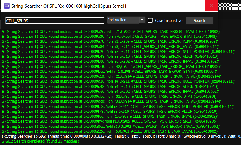 GUI Utilities: Implement instruction searching in PS3 memory, PPU/SPU ...
