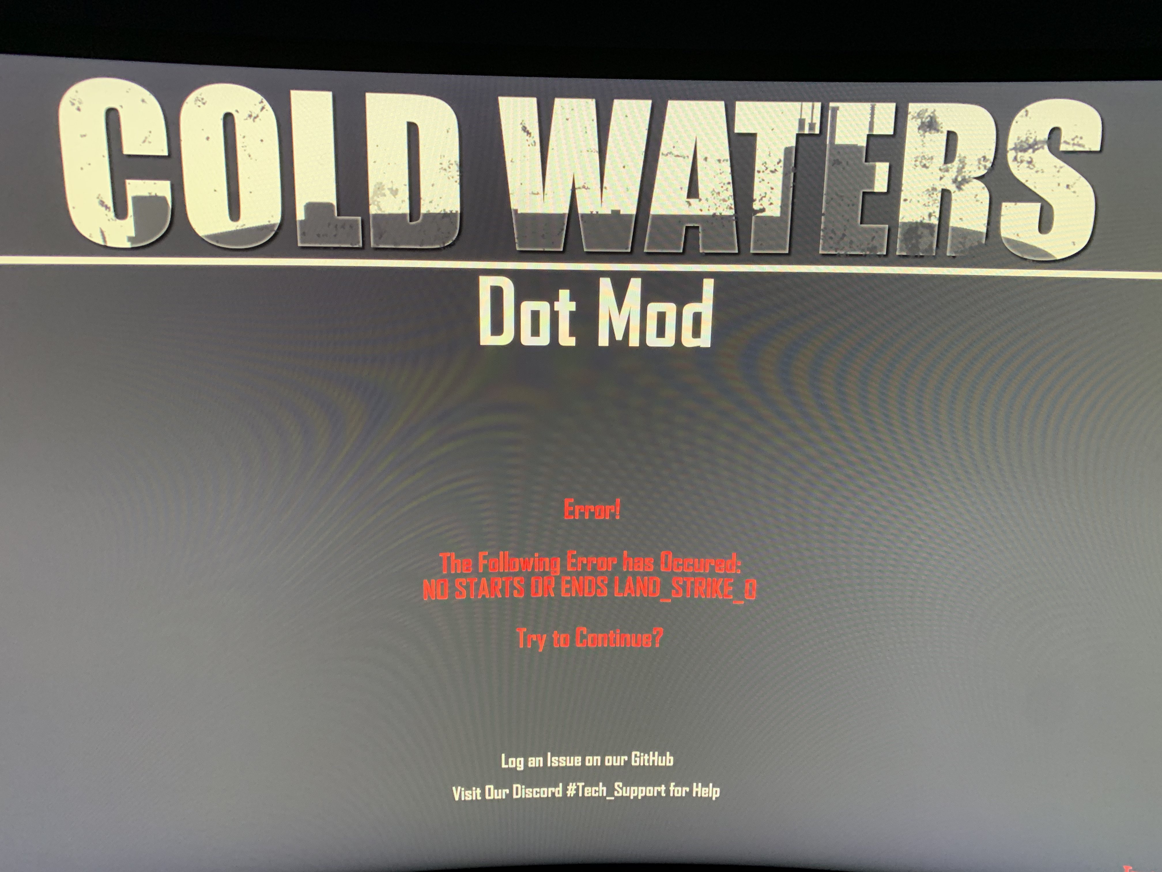 Aggressive Error Screen · Issue #6 · DotModGroup/ColdWaters-DotMod · GitHub
