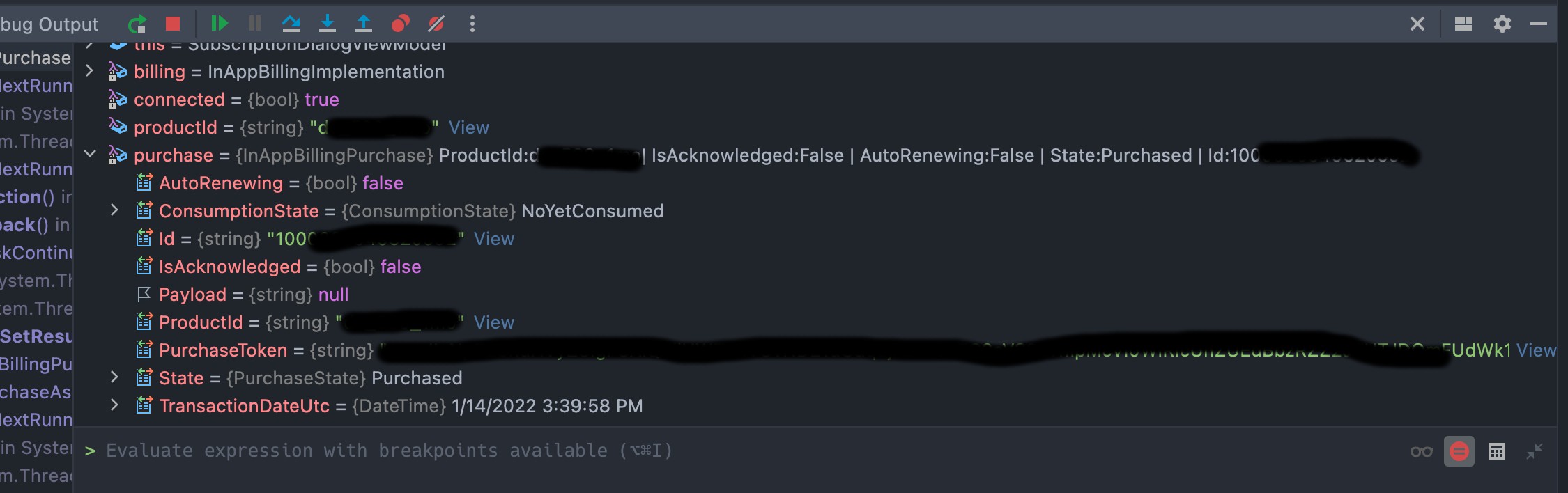 After a Subscription purchase, should AutoRenewing show as false ...