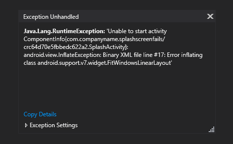 Android crashes on startup when linker links SDK Assemblies with a SplashActivity · Issue #10367 ...