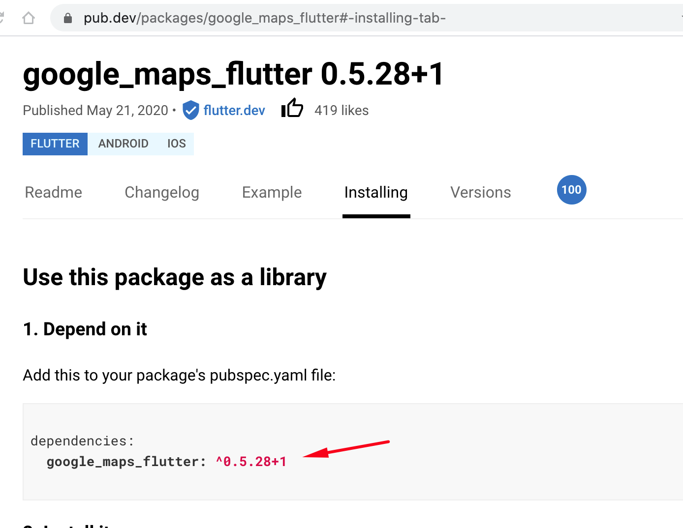 Why you have not put the version? · Issue #3 · rajayogan/flutter-googlemaps · GitHub