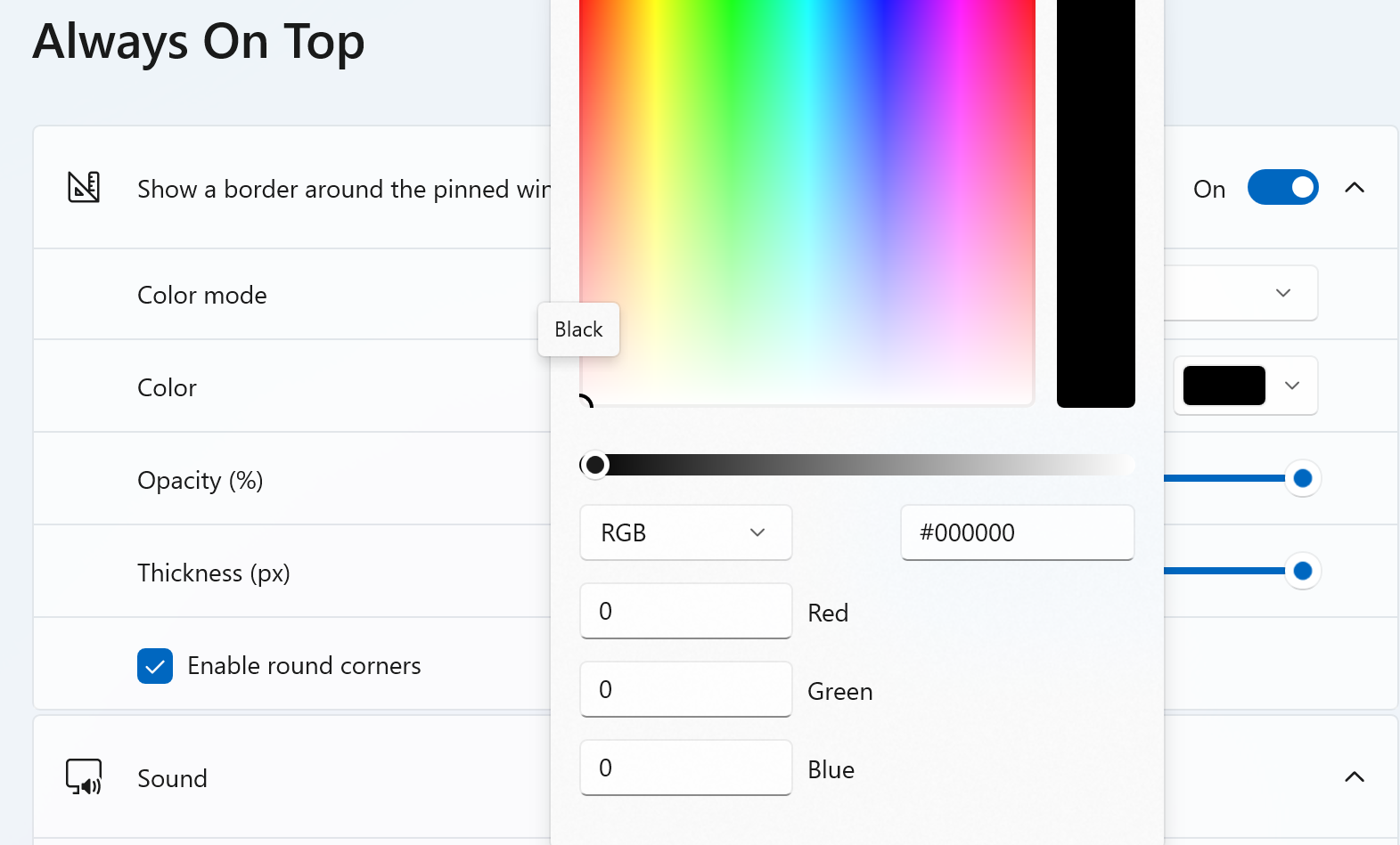 Always On Top #000000 not working · Issue #29411 · microsoft/PowerToys · GitHub