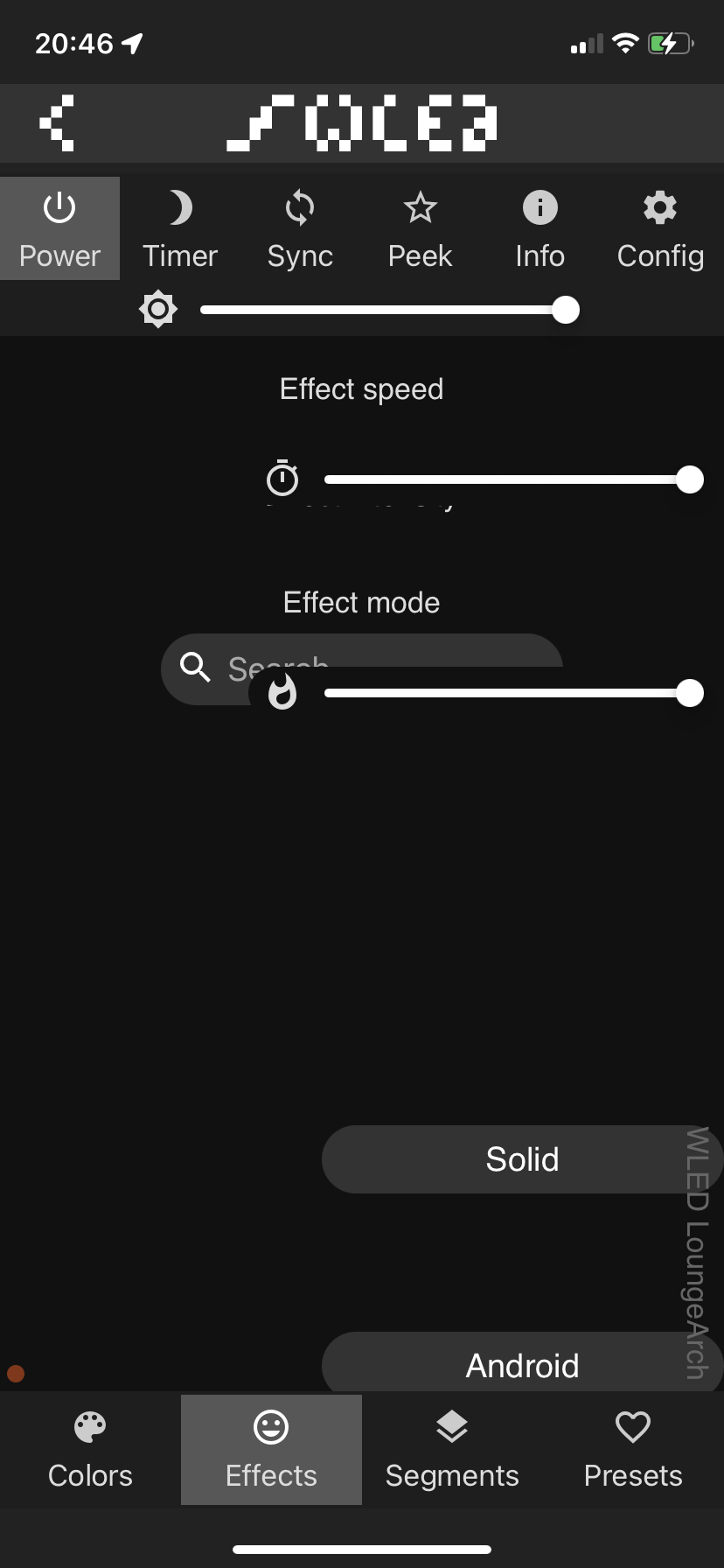 Effects Tab incorrectly formatted - iOS · Issue #34 · Aircoookie/WLED-App · GitHub