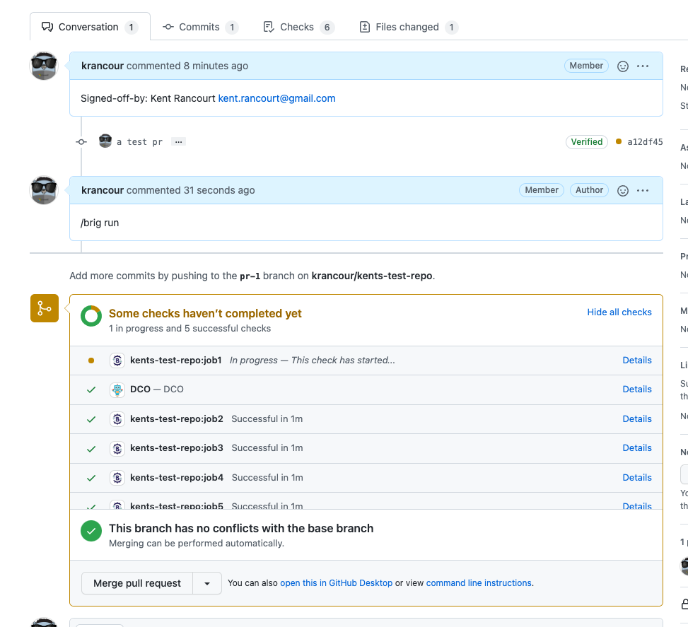 bug?: check suite results aren't cleared up front when re-requested · Issue #65 · brigadecore ...