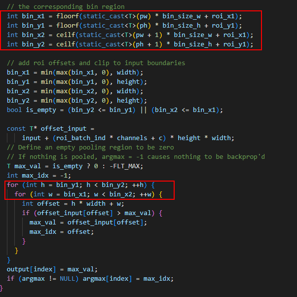 roi_pool bin_x1,x2,y1,y2 compute question: file roi_pool_cuda_kernel ...
