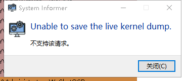 Unable to save the live kernel dump. · Issue #1507 · winsiderss/systeminformer · GitHub