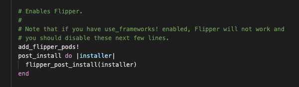Xcode is compiling Flipper on Release mode · Issue #1057 · facebook/flipper · GitHub
