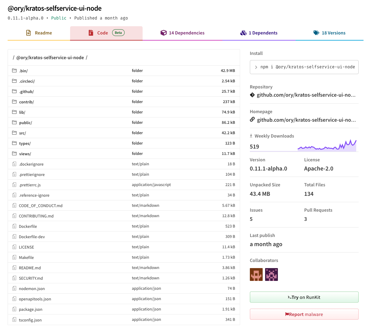 npm package contains unnecessary files · Issue #239 · ory/kratos-selfservice-ui-node · GitHub