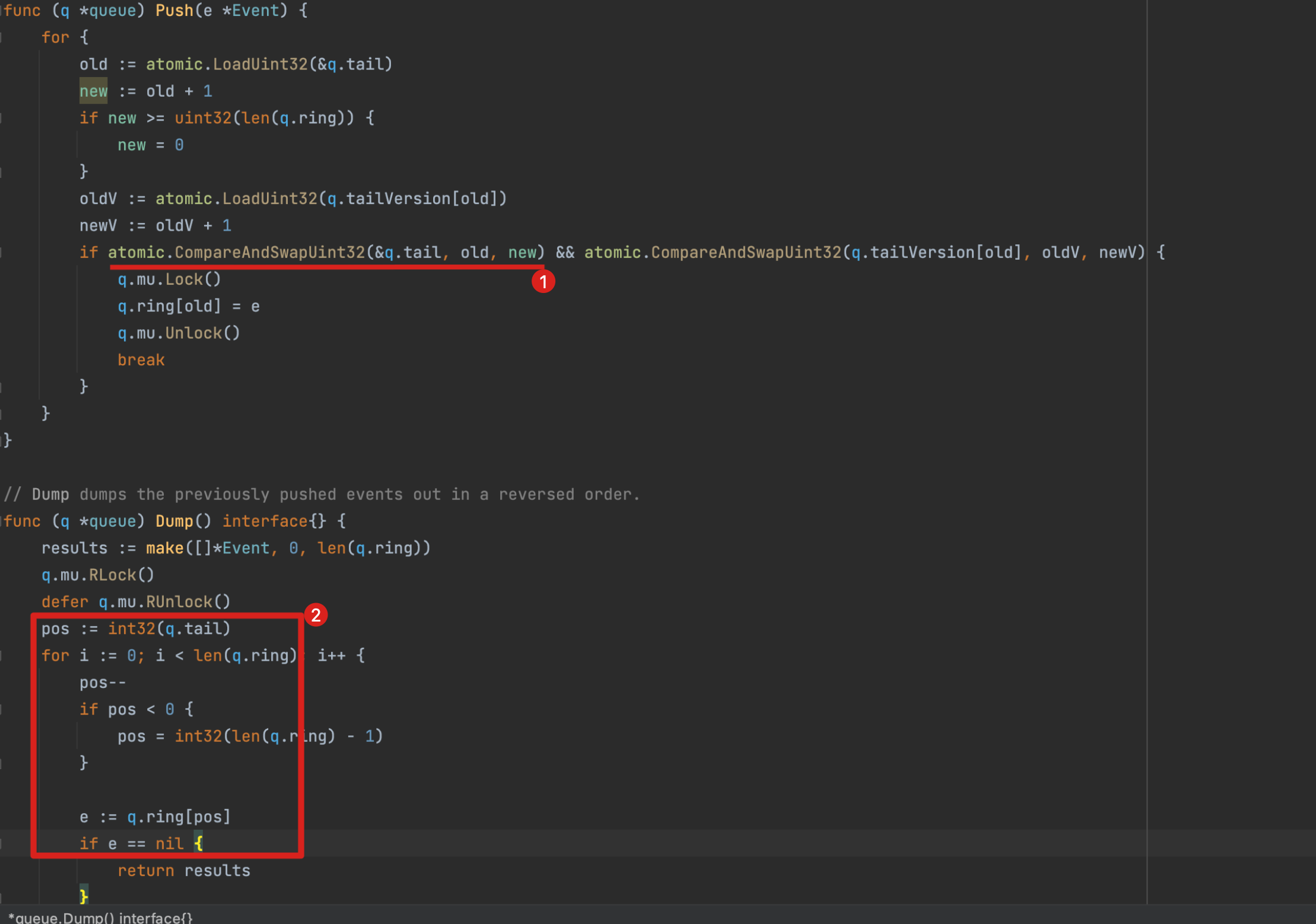 关于 pkg/event/queue.go 中 `queue#Push` 和 `queue#Dump` 的线程安全问题 · Issue #667 · cloudwego/kitex · GitHub