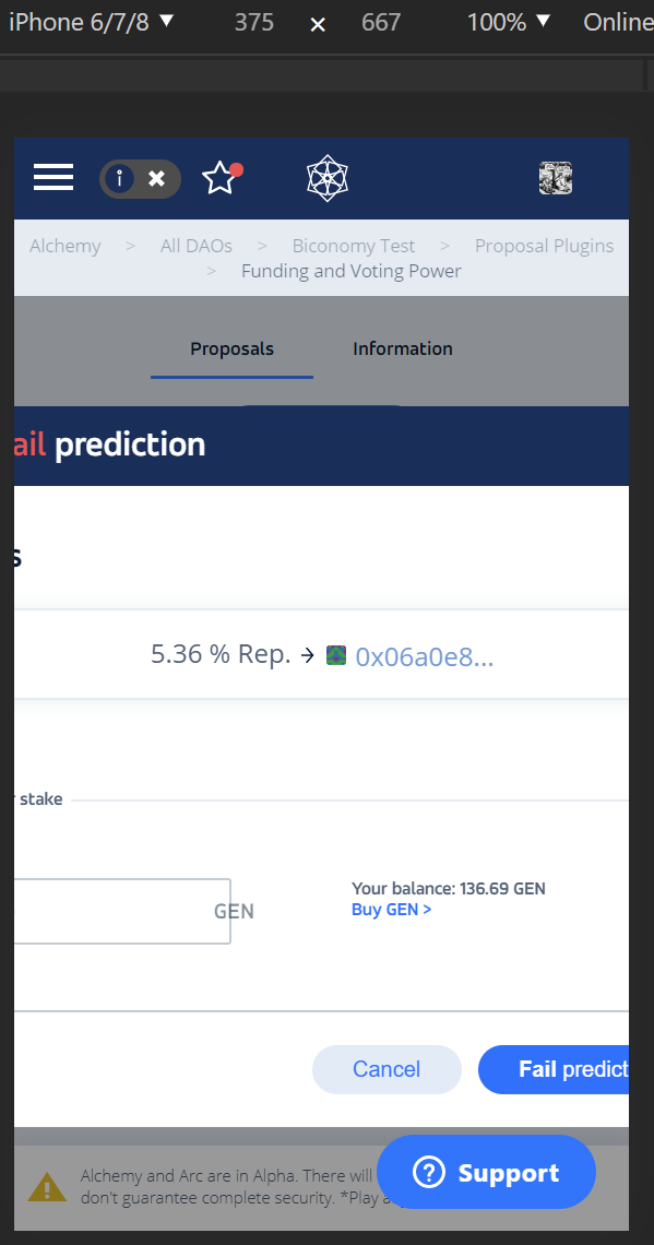 PreTransactionModel should fit on mobile screen · Issue #1742 · daostack/alchemy · GitHub
