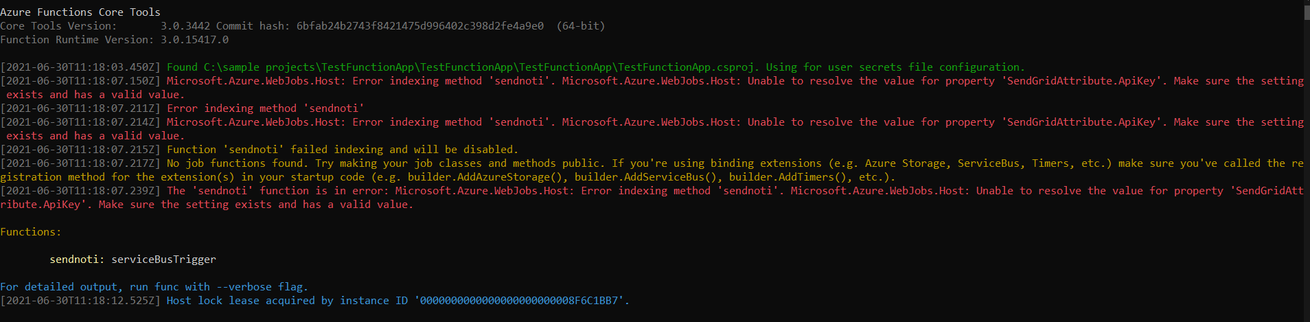 Sendgrid issue · Issue #1946 · Azure/Azure-Functions · GitHub