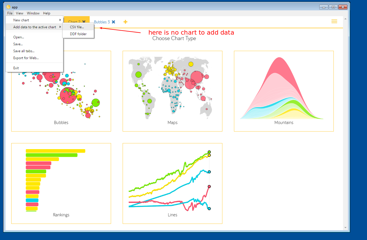 Allow to "Add data to the active chart" only on active chart · Issue ...