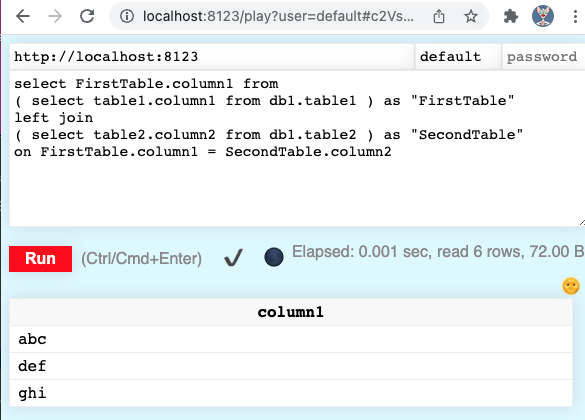 When joining more than two tables on LEFT JOIN, system loses first column simple name and ...