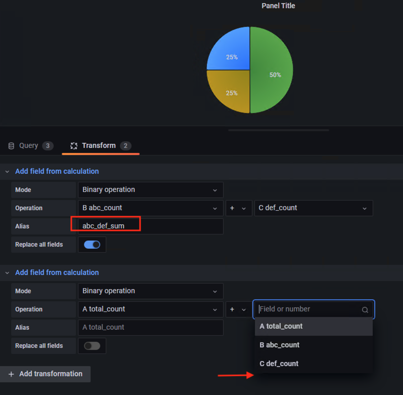 Calculated field Alias is not available for subsequent calculated fields in transforms · Issue ...