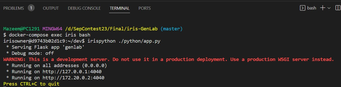 GitHub - mwaseem75/iris-GenLab: IRIS Generative Lab app