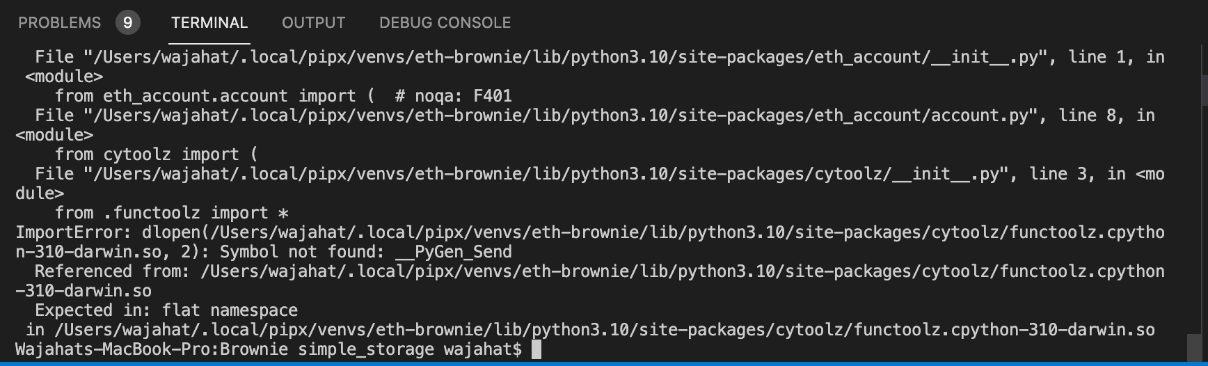 Brownie installation · Issue #540 · smartcontractkit/full-blockchain-solidity-course-py · GitHub