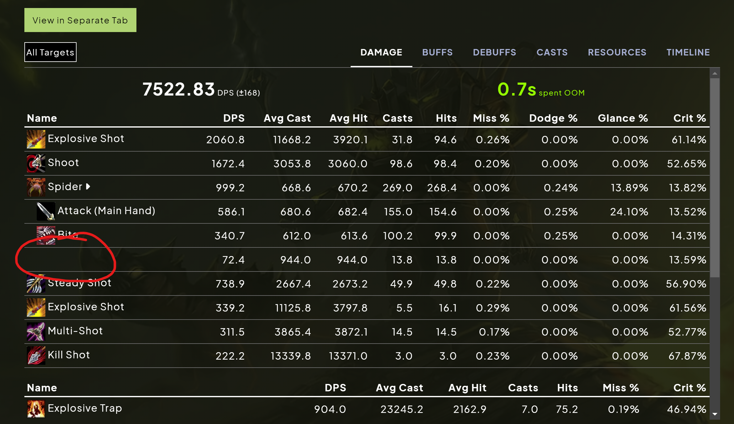 Non-Ferocity Pet Talent Ability Usage Missing · Issue #2613 · wowsims/wotlk · GitHub