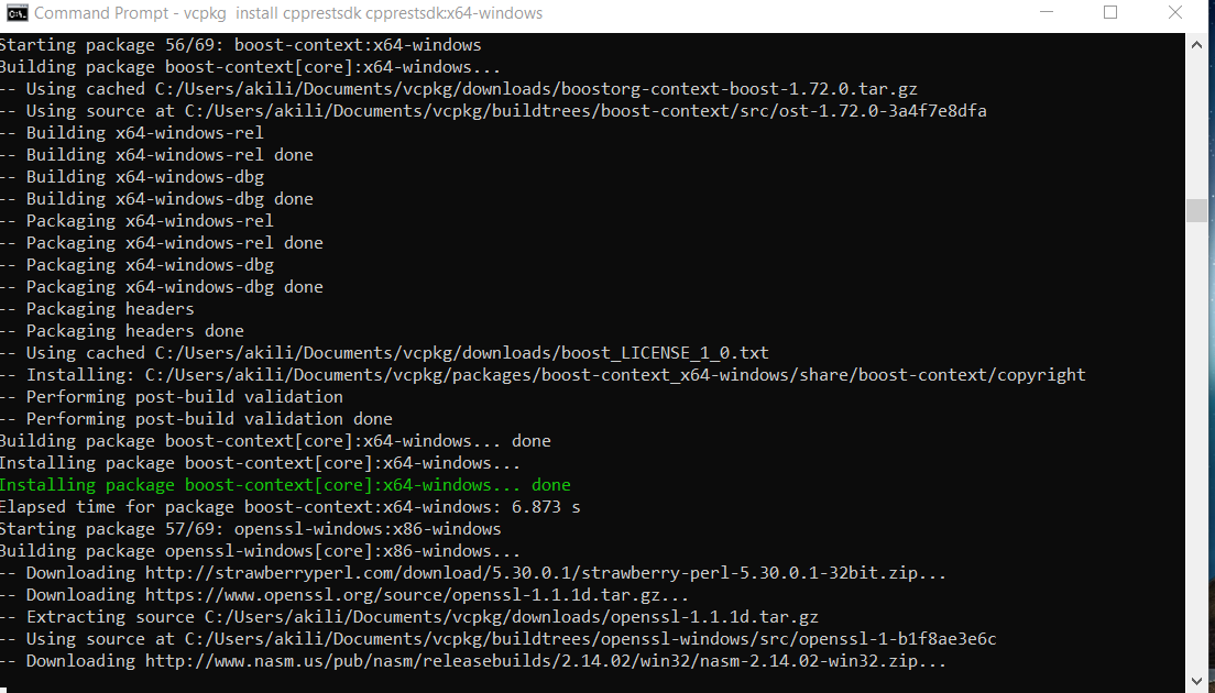 add cmd to the instructions · Issue #10219 · microsoft/vcpkg · GitHub