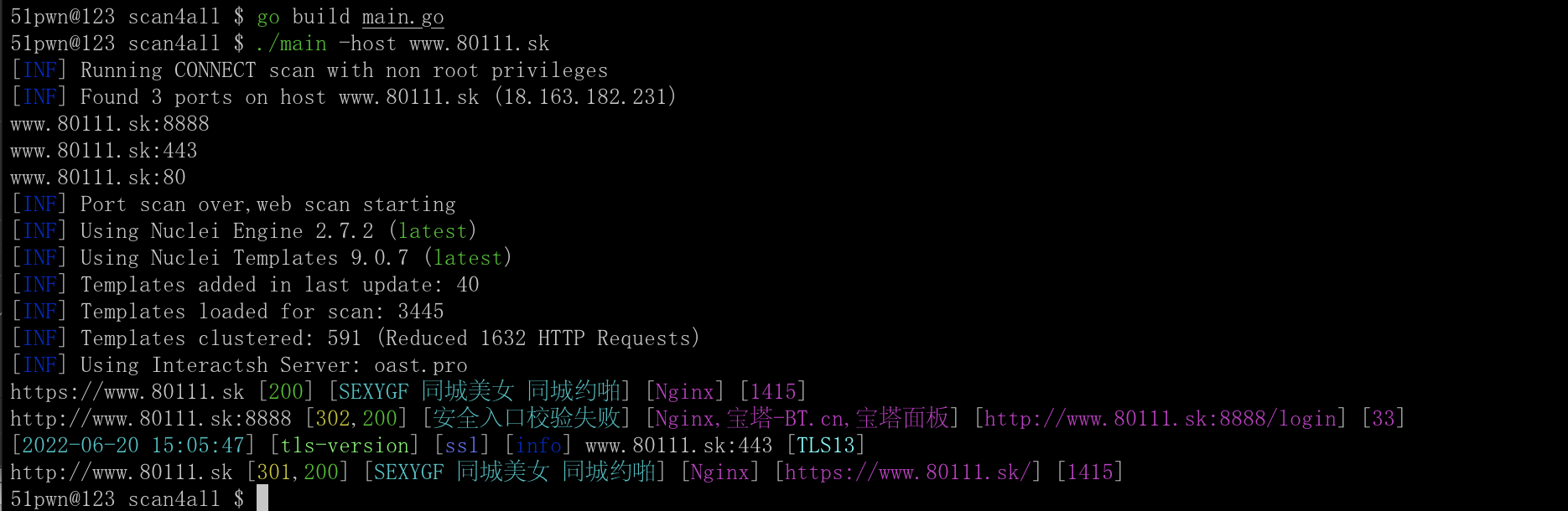 nuclei扫描之后卡住不动了，不进行后续扫描也不完成， · Issue #2 · GhostTroops/scan4all · GitHub