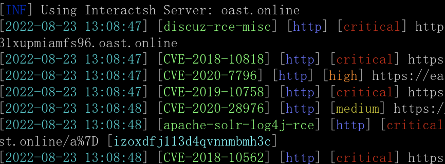 Bug： Interactsh Url Incorrect Vulnerability Report · Issue 2477