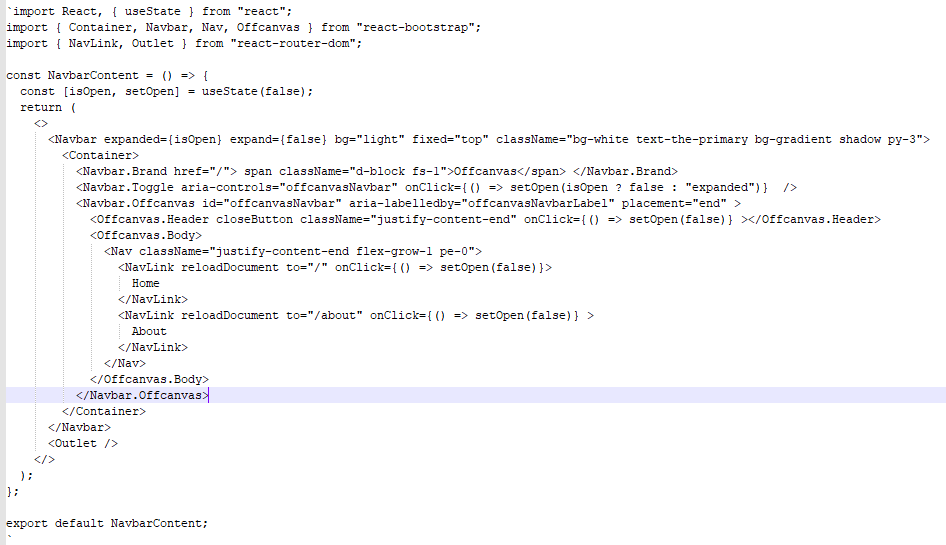 Question How To Implement Offcanvas On Selected Breakpoint · Issue 6227 · React Bootstrap