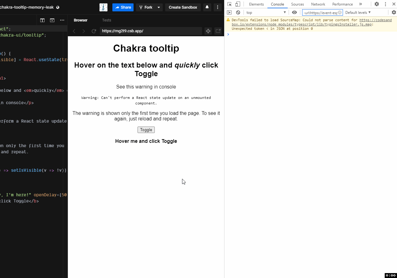 Memory Leak In Tooltip Componenthook · Issue 1462 · Chakra Uichakra Ui · Github