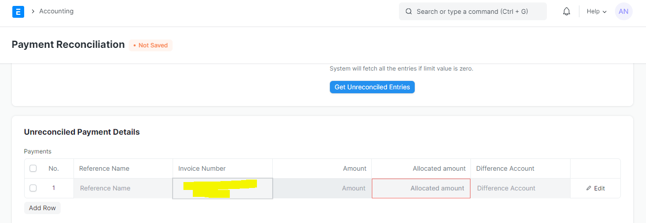Invoice Number under Payment Reconciliation is not selectable - v13.0.2 ...